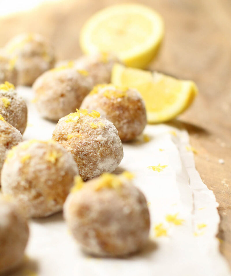 Lemon Millet Bliss Balls - Feasting on Fruit