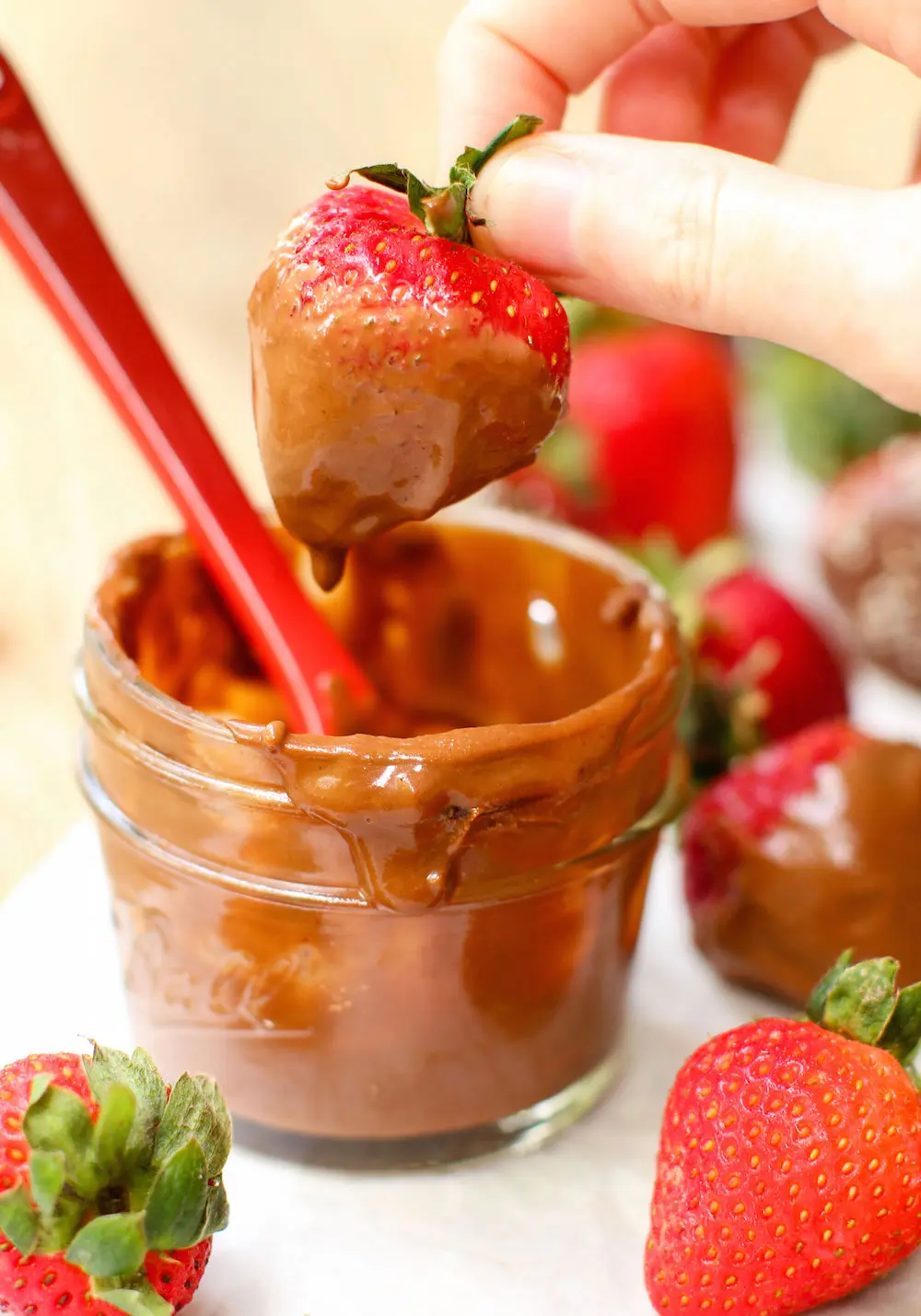 Chocolate Peanut Butter Covered Strawberries - Feasting on Fruit