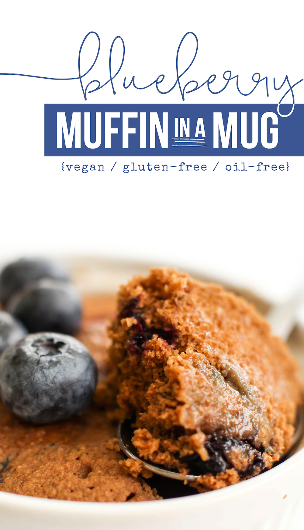 Blueberry Muffin in a Mug | Vegan, Gluten-Free, Oil-Free