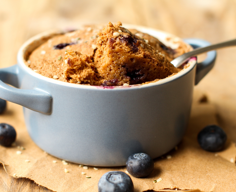 Blueberry Muffin in a Mug | Vegan, Gluten-Free, Oil-Free