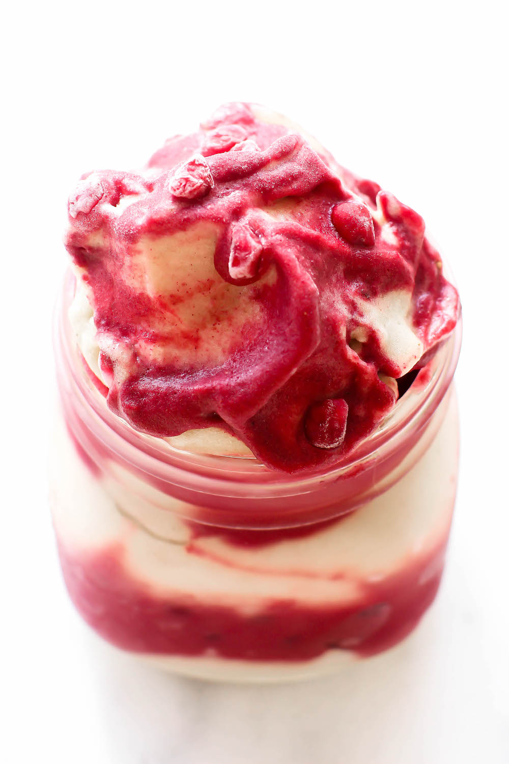 Candy Cane Nice Cream - Feasting on Fruit