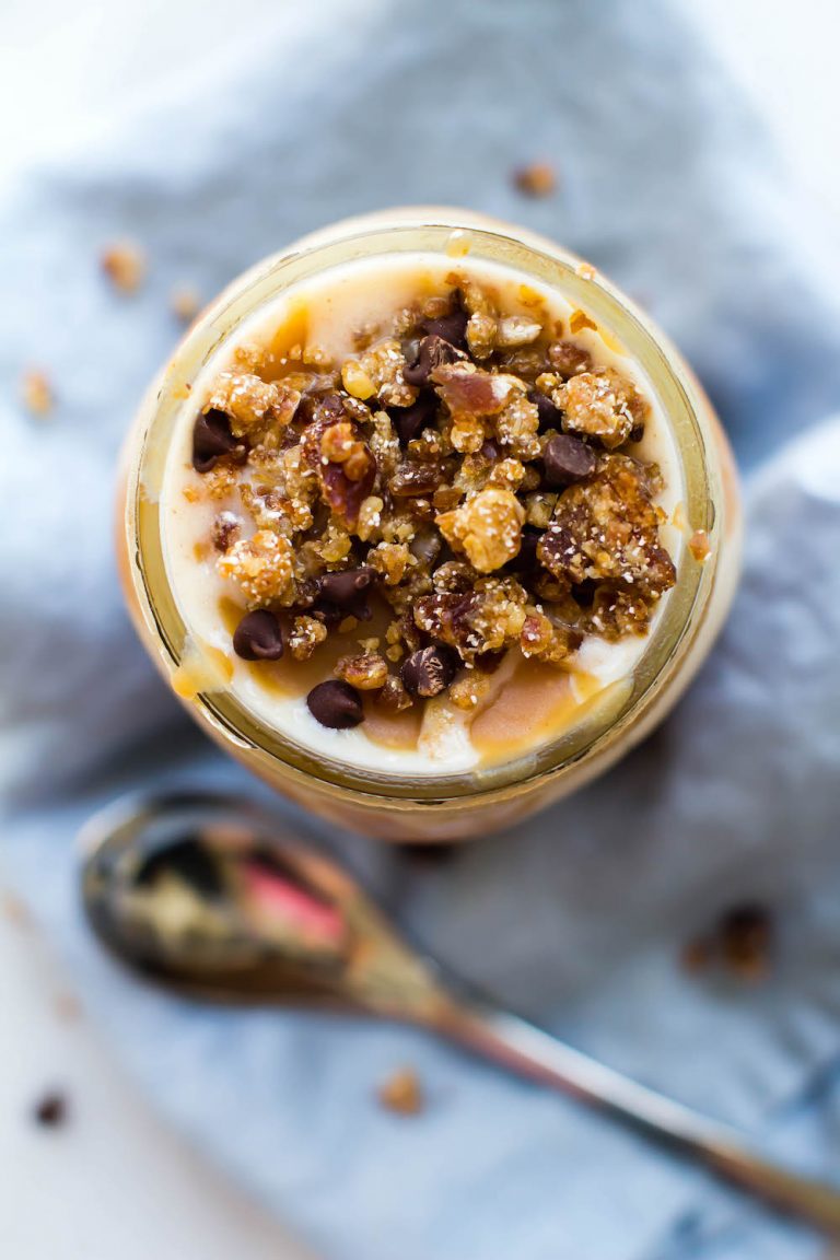 Caramel Cookie Dough Milkshake {Vegan, Sugar-Free, Banana-Free}