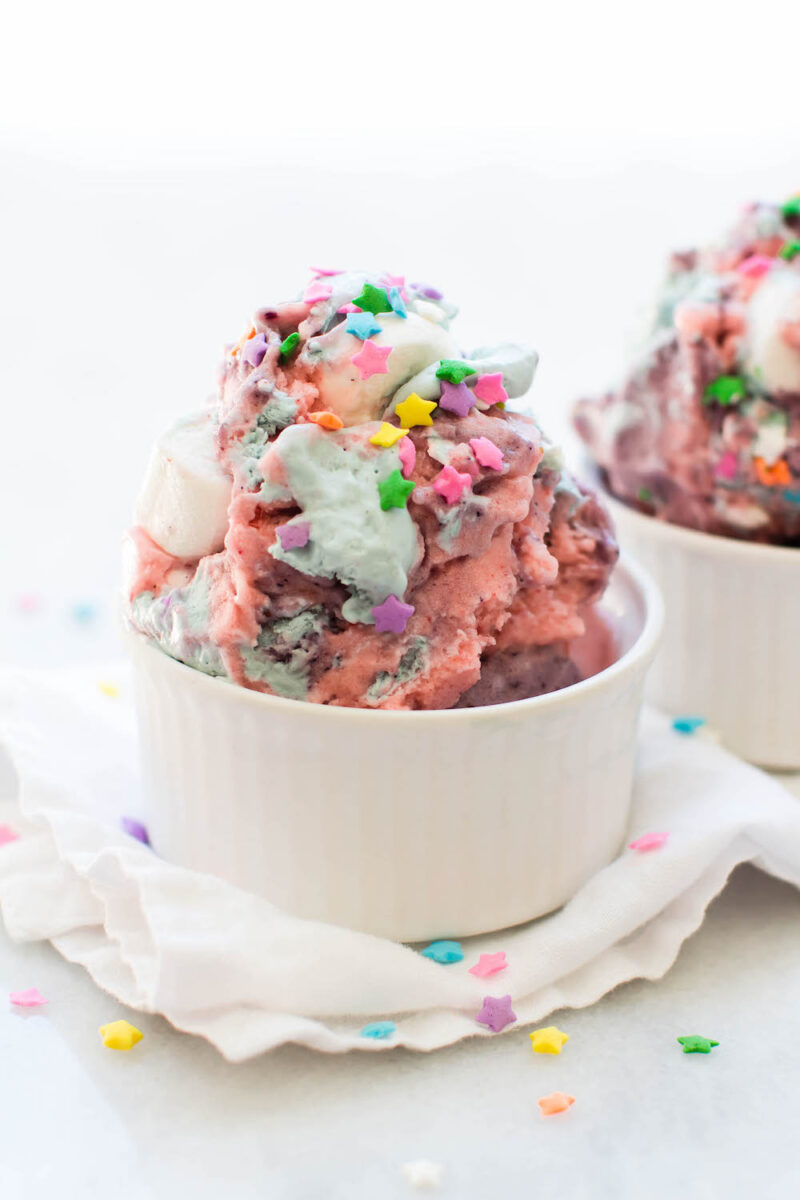 Vegan Unicorn Nice Cream {naturally-colored}