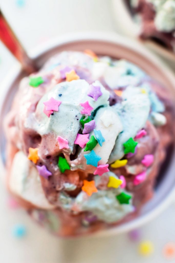 Vegan Unicorn Nice Cream {naturally-colored}