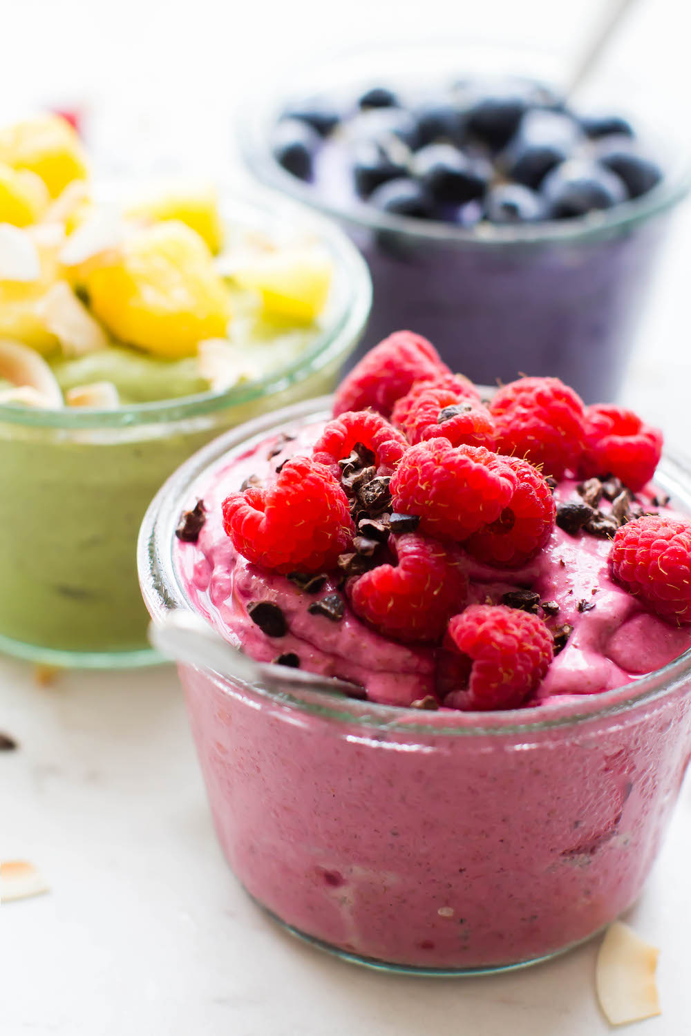 Banana Free Smoothie Bowls 3 Ways! - Feasting on Fruit