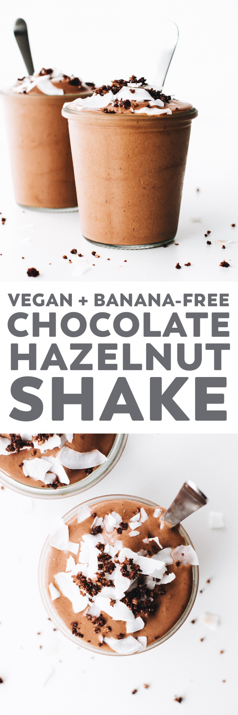 Vegan Chocolate Hazelnut Shake (or Frosty!) | Feasting on Fruit