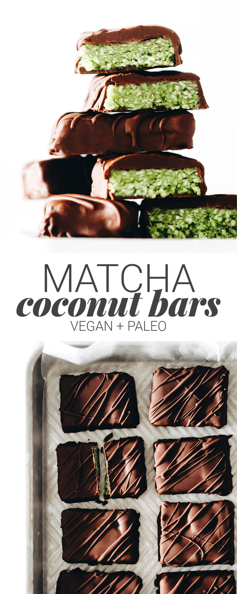 Matcha Coconut Bars (vegan + paleo) | Feasting on Fruit