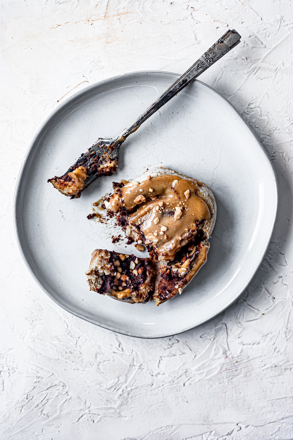 "Snickers" Cinnamon Rolls (vegan + grain-free) | Feasting on Fruit