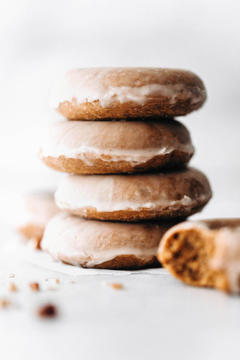 Baked Pecan & Maple Donuts (Vegan + GF) | Feasting on Fruit