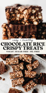 Healthy Chocolate Rice Crispy Treats (vegan) | Feasting on Fruit