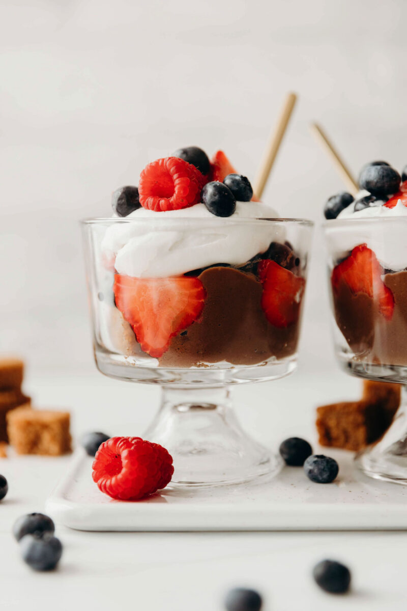 Berry Chocolate Trifle (vegan + paleo friendly) | Feasting on Fruit