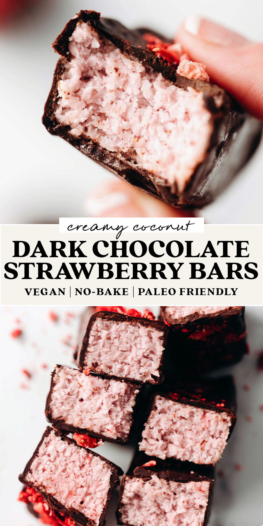 Chocolate Covered Strawberry Bars - Feasting on Fruit