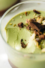 Chocolate Hazelnut Matcha Pudding (vegan + paleo) | Feasting on Fruit