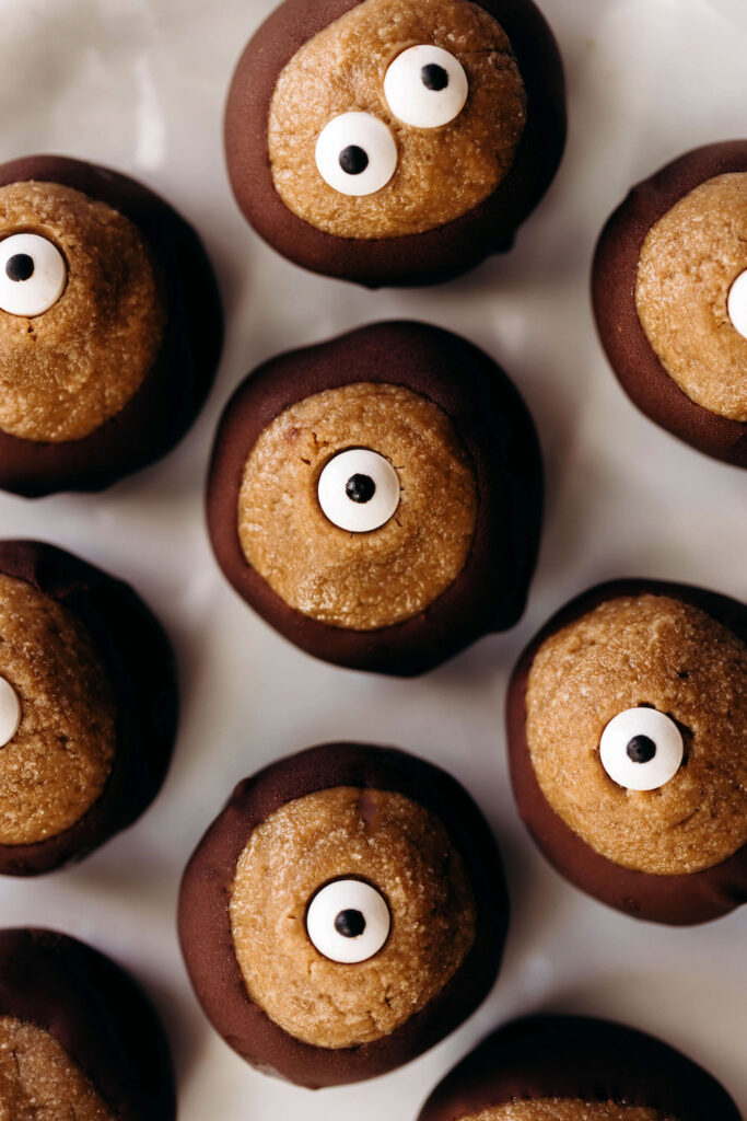 SunButter Buckeye Eyeballs (vegan) | Feasting on Fruit