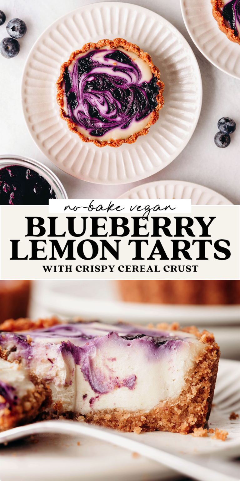 Lemon Blueberry Tarts (vegan) | Feasting on Fruit