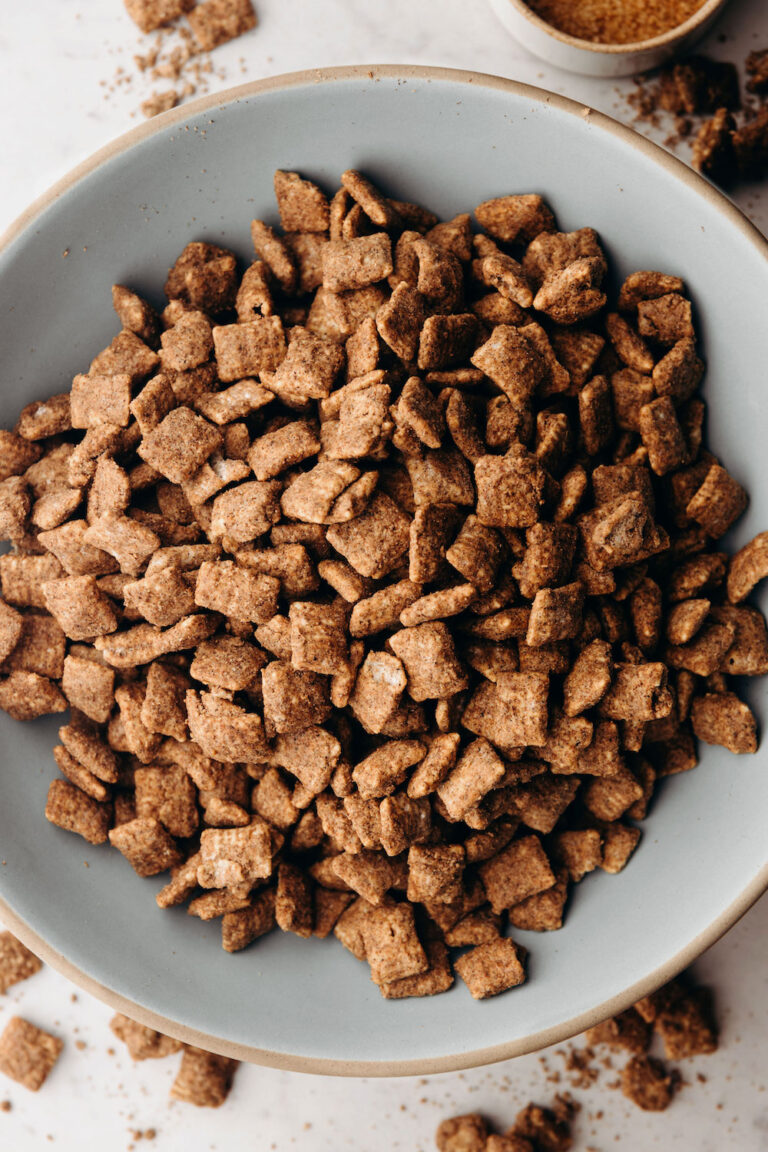 Chai Snickerdoodle Puppy Chow (vegan + nut-free) | Feasting on Fruit