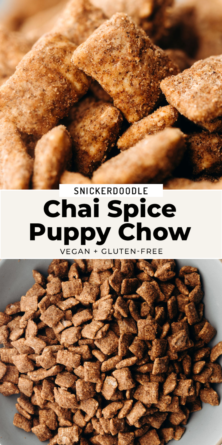 Chai Snickerdoodle Puppy Chow (vegan + nut-free) | Feasting on Fruit