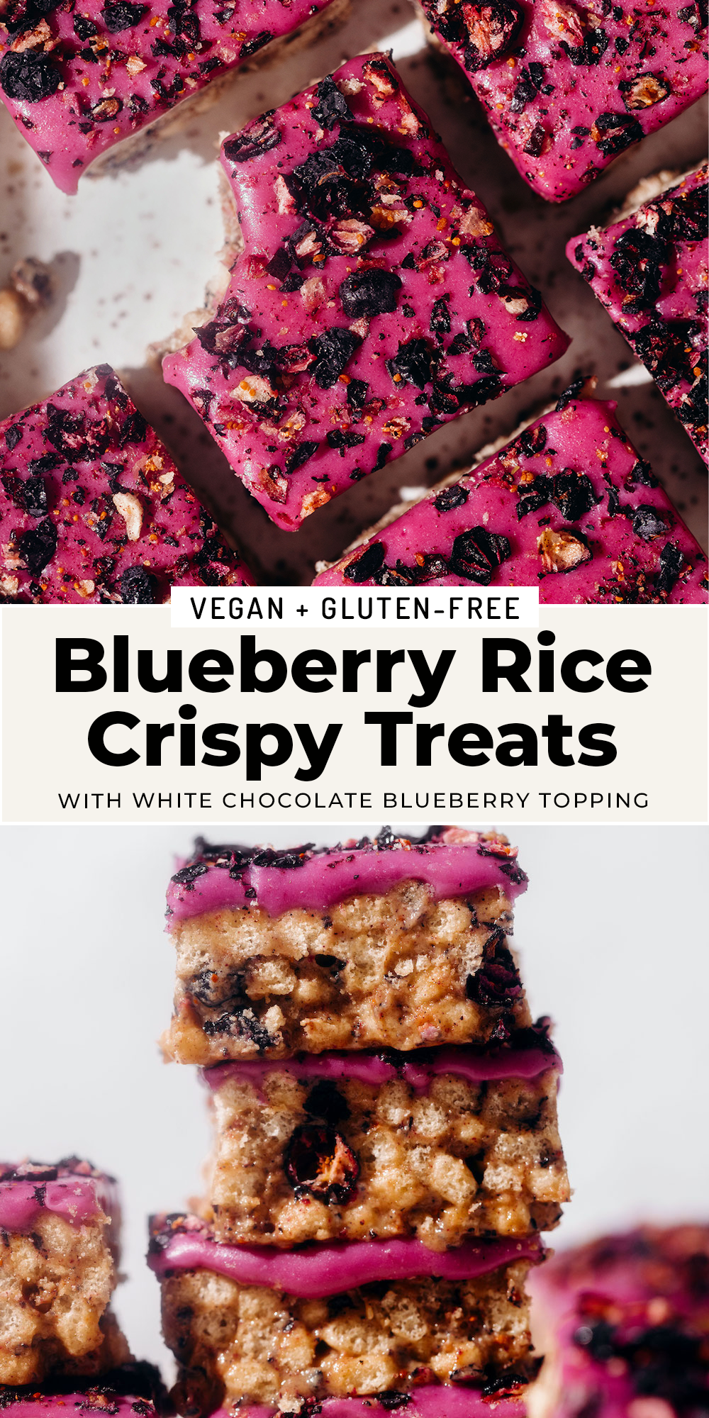 Blueberry Rice Crispy Treats (vegan + gluten-free) | Feasting on Fruit