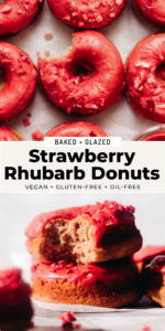 Strawberry Rhubarb Donuts (vegan + gluten-free) | Feasting on Fruit