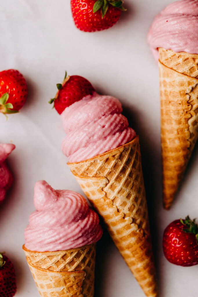Strawberry Soft Serve (dairy-free) | Feasting on Fruit