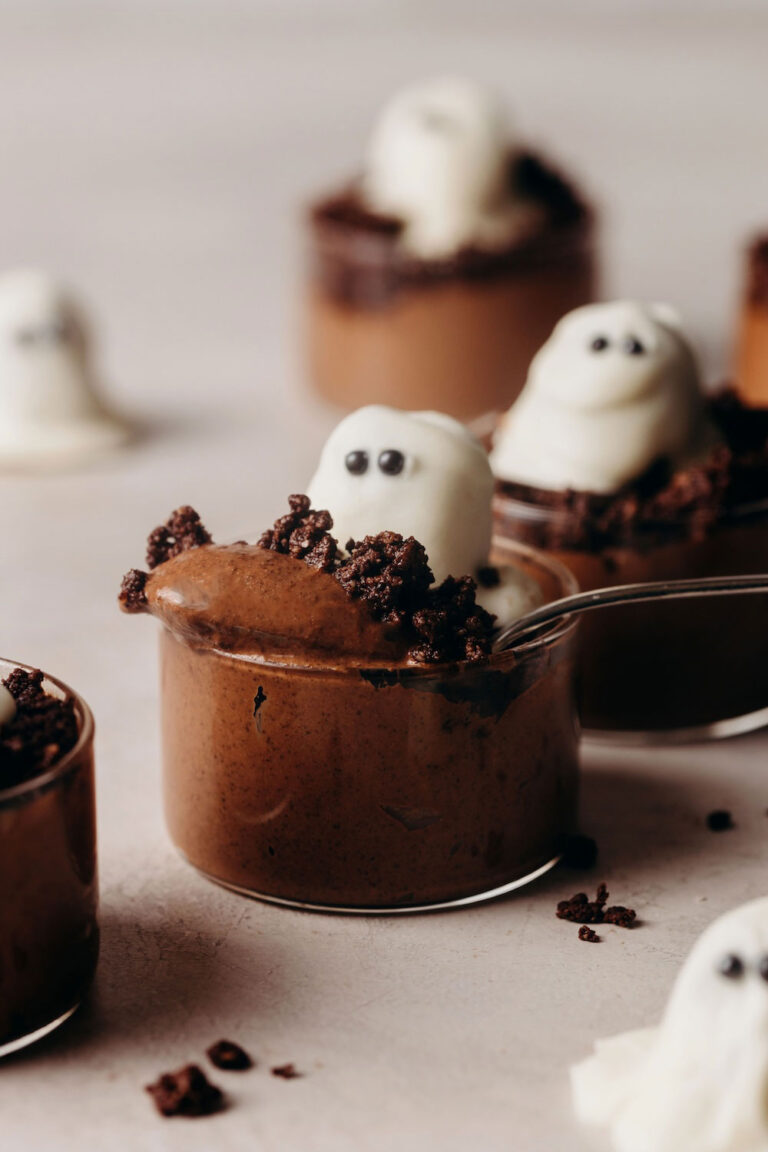 Haunted Halloween Pudding Cups (dairy-free) | Feasting on Fruit