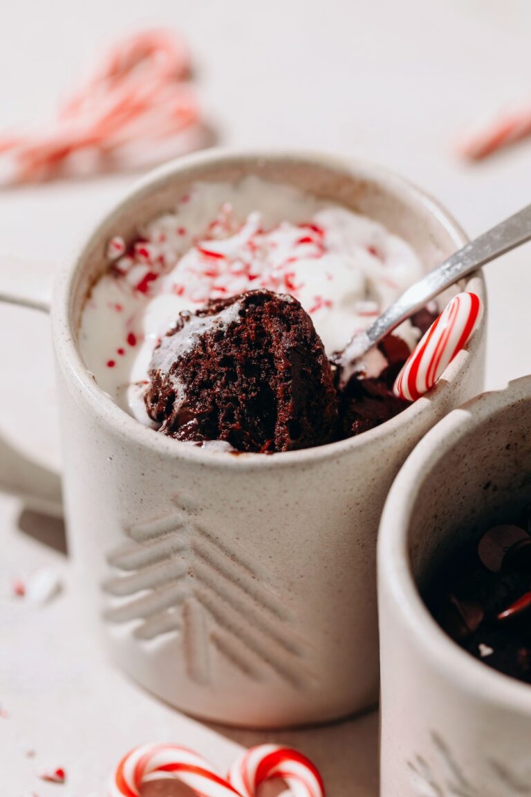 Chocolate Peppermint Mug Cake (vegan + gluten-free) | Feasting on Fruit