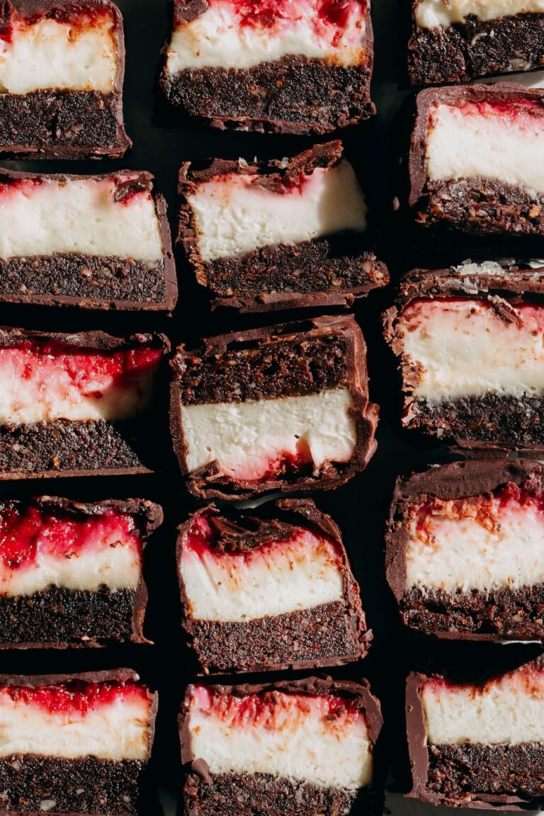 Raspberry Cheesecake Brownie Bites (vegan + gluten-free) | Feasting on ...